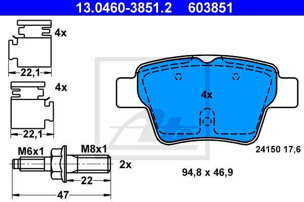 Prednje kočione obloge 13.0460-3851.2 - Peugeot 207 05-