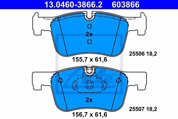 Prednje kočione obloge 13.0460-3866.2 - BMW Serija 1, 3