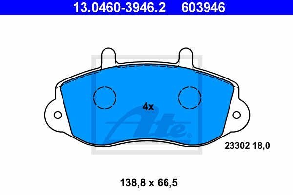 Prednje kočione obloge 13.0460-3946.2 - Opel, Renault