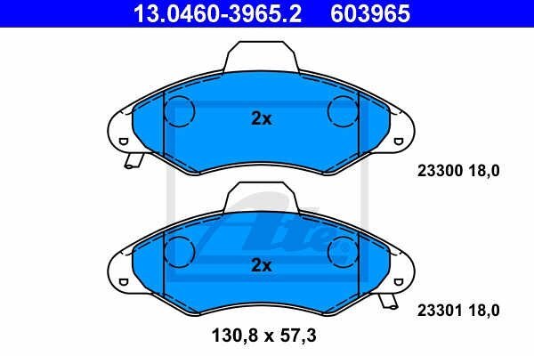 Prednje kočione obloge 13.0460-3965.2 - Ford Escort 95-