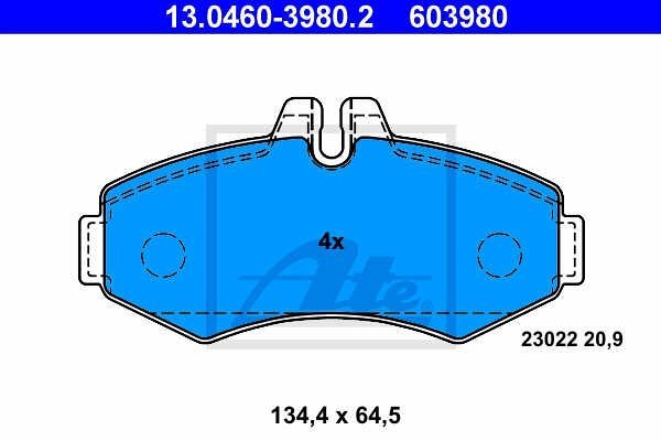 Prednje kočione obloge 13.0460-3980.2 - Mercedes-Benz Sprinter, Vito