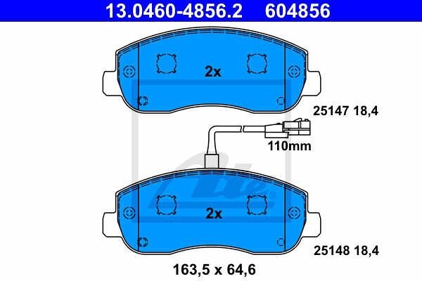 Prednje kočione obloge 13.0460-4856.2 - Opel Movano