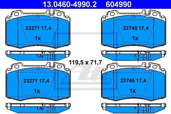 Prednje kočione obloge 13.0460-4990.2 - Mercedes-Benz