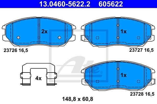 Prednje kočione obloge 13.0460-5622.2 - Hyundai