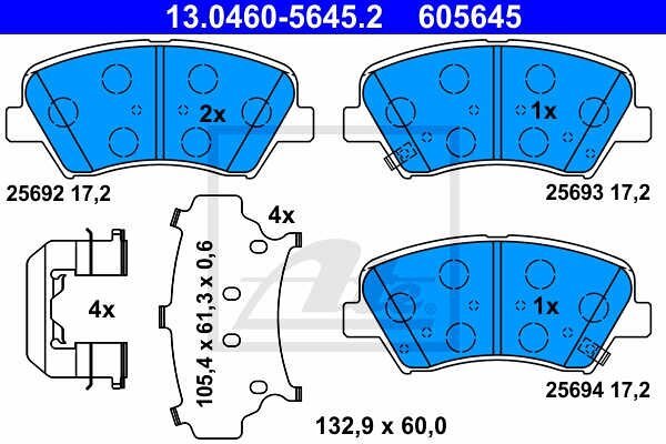 Prednje kočione obloge 13.0460-5645.2 - Kia Soul 09-