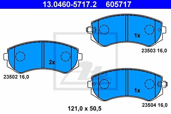 Prednje kočione obloge 13.0460-5717.2 - Nissan