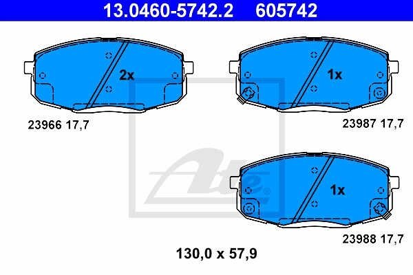 Prednje kočione obloge 13.0460-5742.2 - Hyundai, Kia