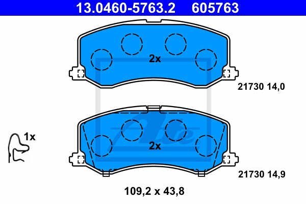 Prednje kočione obloge 13.0460-5763.2 - Suzuki Swift 89-05