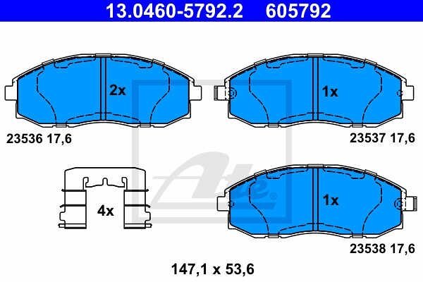 Prednje kočione obloge 13.0460-5793.2 - Subaru