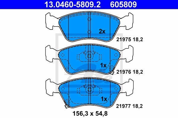 Prednje kočione obloge 13.0460-5809.2 - Toyota