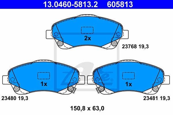 Prednje kočione obloge 13.0460-5813.2 - Toyota