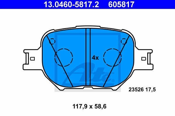 Prednje kočione obloge 13.0460-5817.2 - Toyota Celica, Corolla