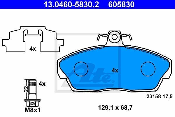 Prednje kočione obloge 13.0460-5830.2 - Land Rover Freelander 97-06