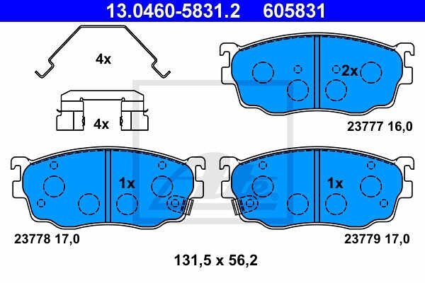 Prednje kočione obloge 13.0460-5831.2 - Mazda