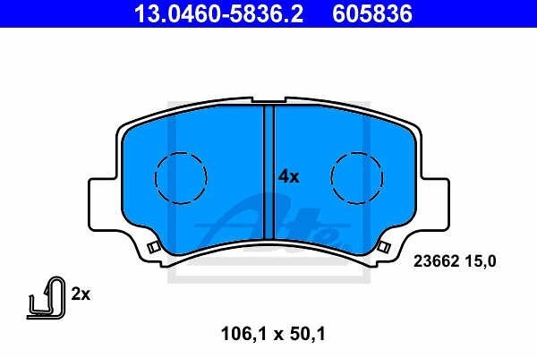 Prednje kočione obloge 13.0460-5836.2 - Suzuki Wagon R+ 97-00