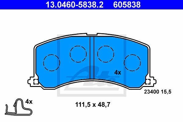 Prednje kočione obloge 13.0460-5838.2 - Suzuki Baleno 95-02