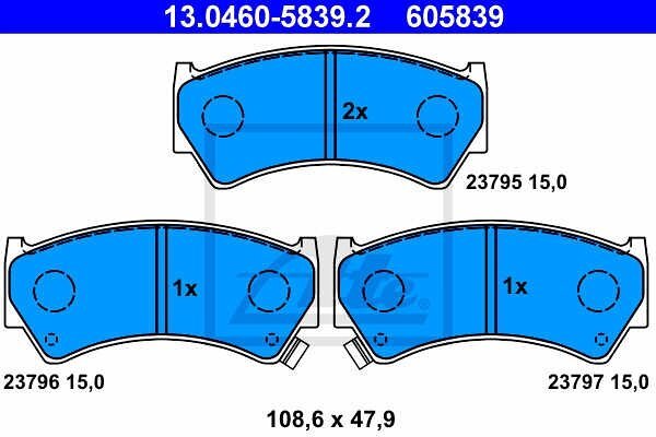 Prednje kočione obloge 13.0460-5839.2 - Suzuki Baleno 95-02