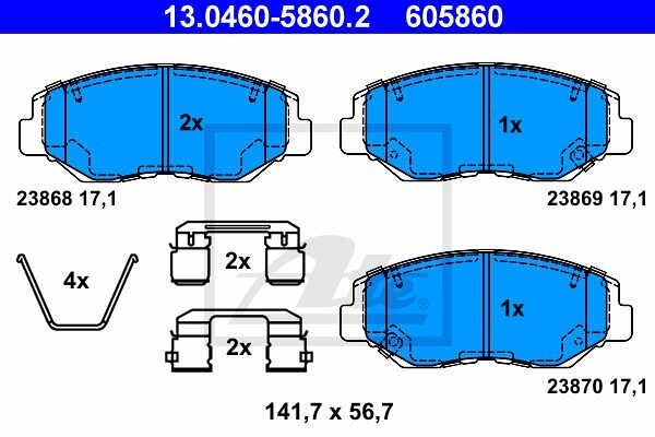 Prednje kočione obloge 13.0460-5860.2 - Honda CRV 02-06