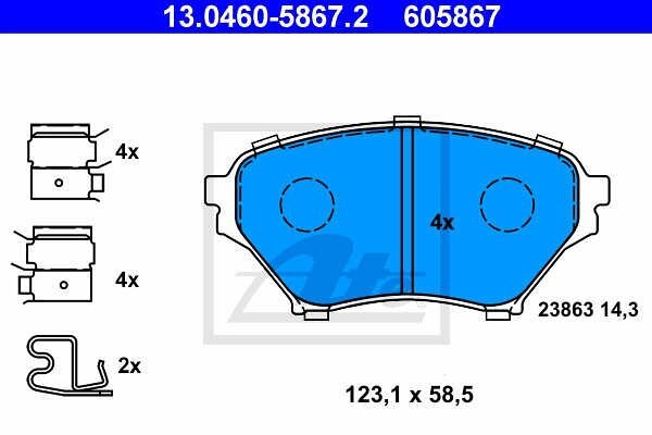 Prednje kočione obloge 13.0460-5867.2 - Mazda MX-5 98-05