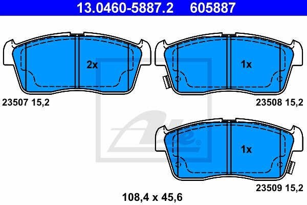 Prednje kočione obloge 13.0460-5887.2 - Daihatsu, Suzuki