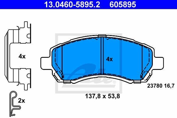 Prednje kočione obloge 13.0460-5895.2 - Subaru Impreza, Legacy