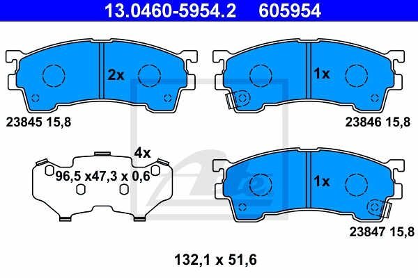 Prednje kočione obloge 13.0460-5954.2 - Mazda