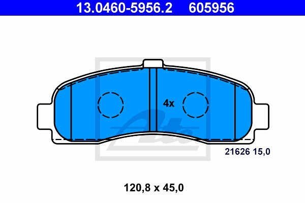 Prednje kočione obloge 13.0460-5956.2 - Nissan Micra 93-03