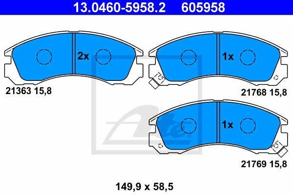 Prednje kočione obloge 13.0460-5958.2 - Mitsubishi