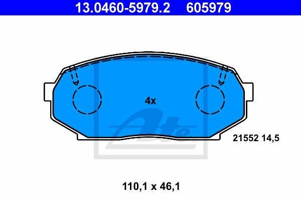 Prednje kočione obloge 13.0460-5979.2 - Mazda MX-5 89-98