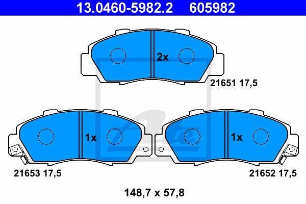 Prednje kočione obloge 13.0460-5982.2 - Honda