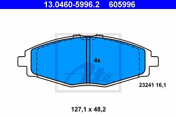 Prednje kočione obloge 13.0460-5996.2 - Chevrolet, Daewoo