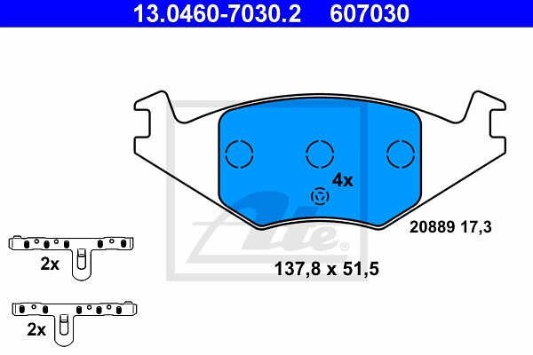 Prednje kočione obloge 13.0460-7030.2 - Seat, Volkswagen