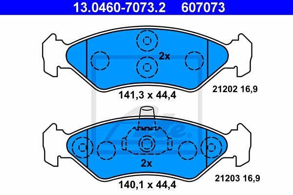 Prednje kočione obloge 13.0460-7073.2 - Ford