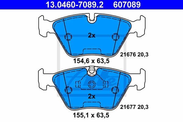 Prednje kočione obloge 13.0460-7089.2 - BMW Serija 5 96-03