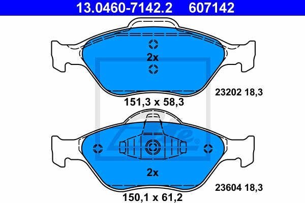 Prednje kočione obloge 13.0460-7142.2 - Ford, Mazda