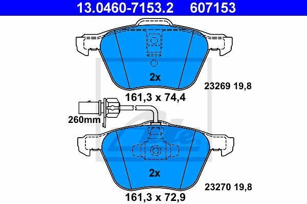 Prednje kočione obloge 13.0460-7153.2 - Ford, Seat, Volkswagen