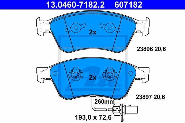 Prednje kočione obloge 13.0460-7182.2 - Audi A8 03-10