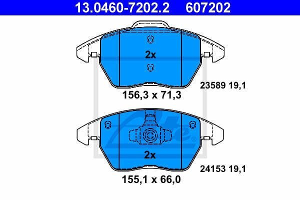 Prednje kočione obloge 13.0460-7202.2 - Citroen, Peugeot