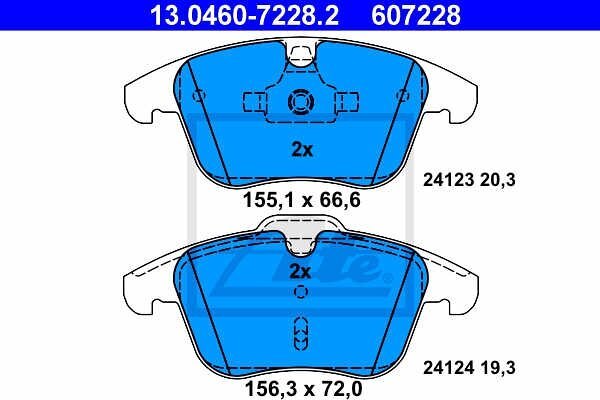 Prednje kočione obloge 13.0460-7228.2 - Ford, Land Rover, Volvo