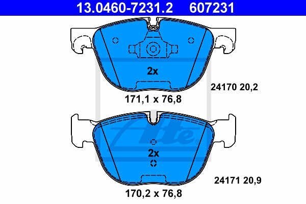 Prednje kočione obloge 13.0460-7231.2 - BMW X6, X5, X3