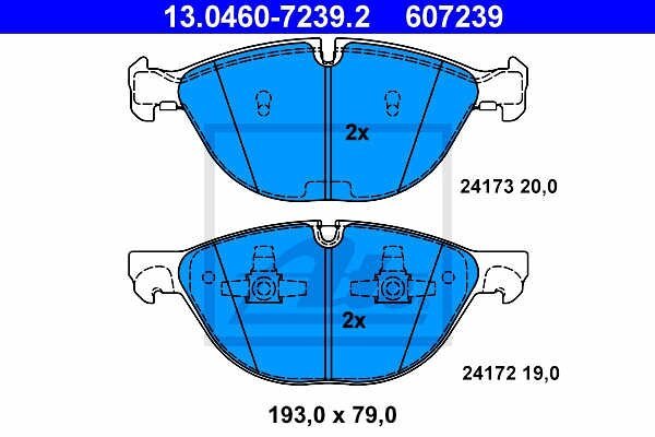 Prednje kočione obloge 13.0460-7239.2 - BMW X5 07-10