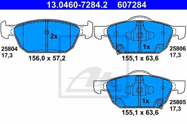 Prednje kočione obloge 13.0460-7284.2 - Honda Accord 08-11