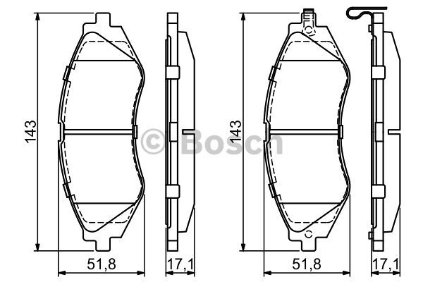 Prednje kočione obloge BS0986424474 - Chevrolet Epica 06-10