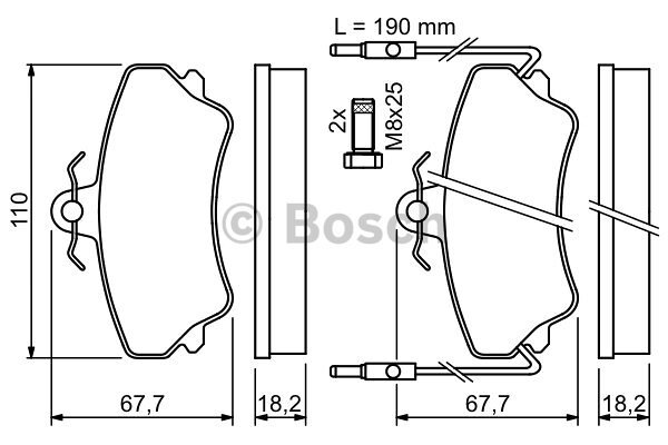 Prednje kočione obloge BS0986494056 - Renault Espace 91-96