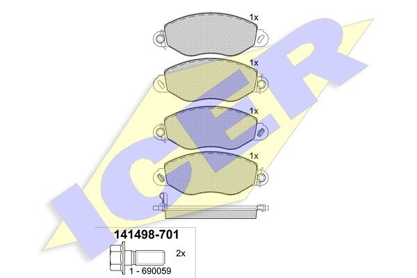 Prednje kočione obloge IE141498-701 - Ford Transit 00-06