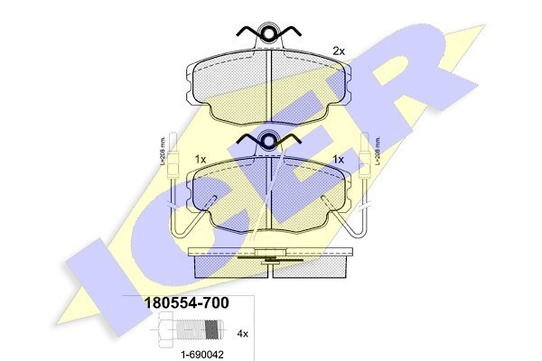 Prednje kočione obloge IE180554 - Renault