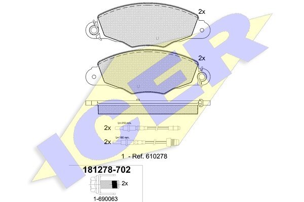 Prednje kočione obloge IE181278 - Citroen Xantia 93-03