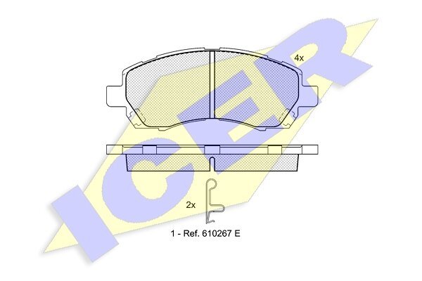 Prednje kočione obloge IE181318 - Subaru Impreza, Legacy