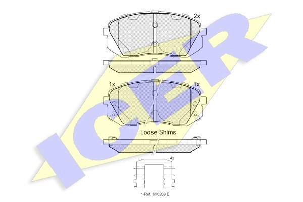 Prednje kočione obloge IE181826-201 - Hyundai, Kia