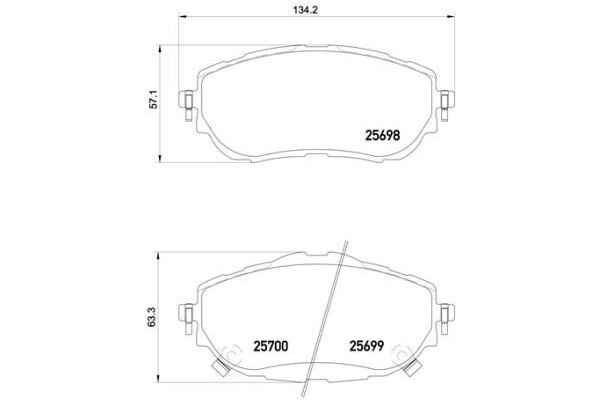 Prednje kočione obloge IE182129 - Toyota Auris 13-